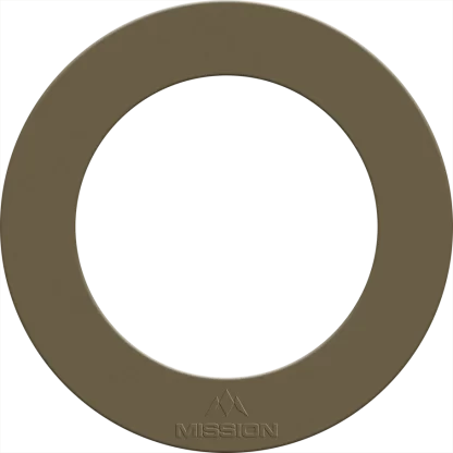 Mission Dartboard Surround – Heavy Duty – Gold with Logo – Maximum Darts